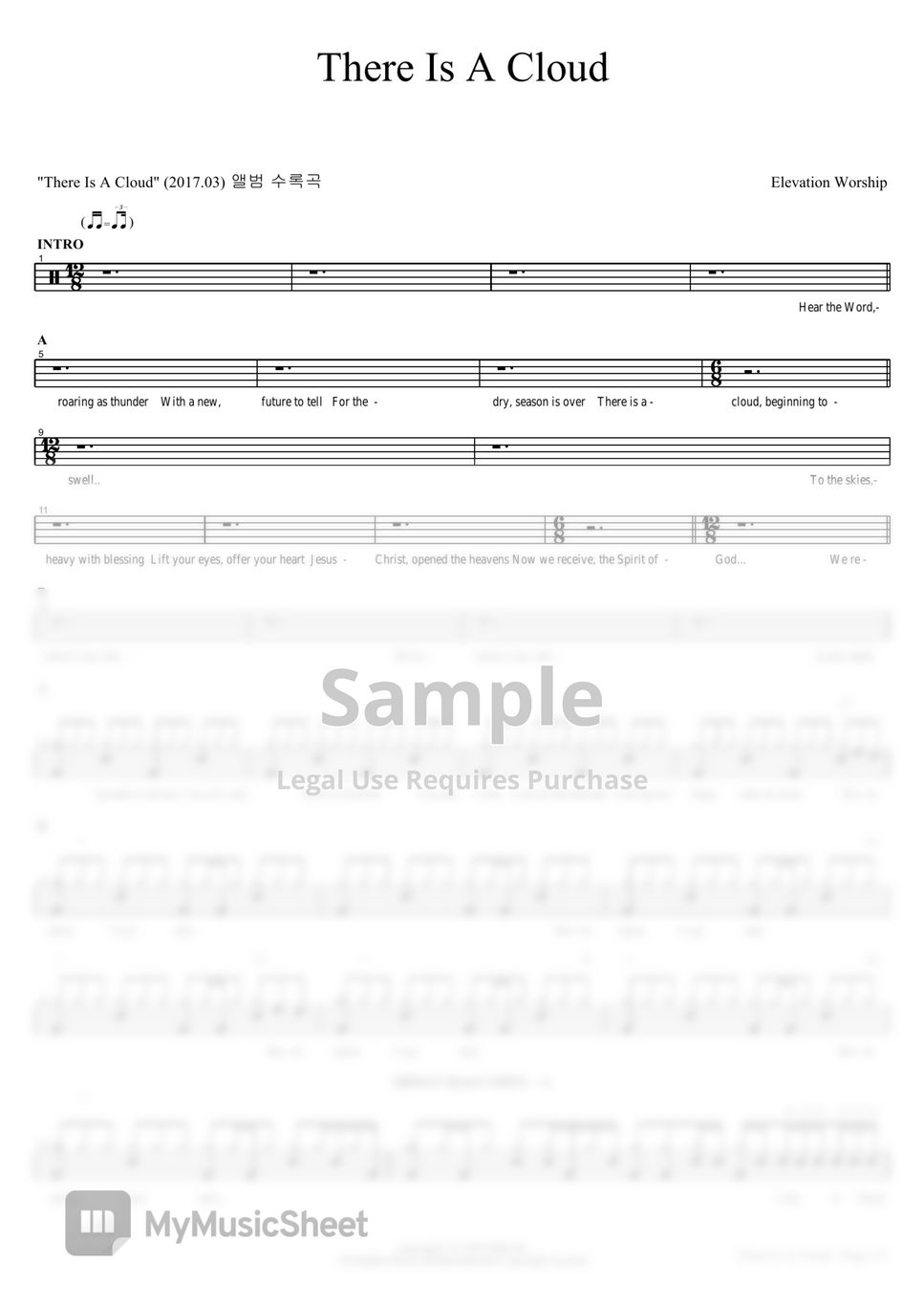 Elevation Worship - There Is A Cloud 악보 by COPYDRUM