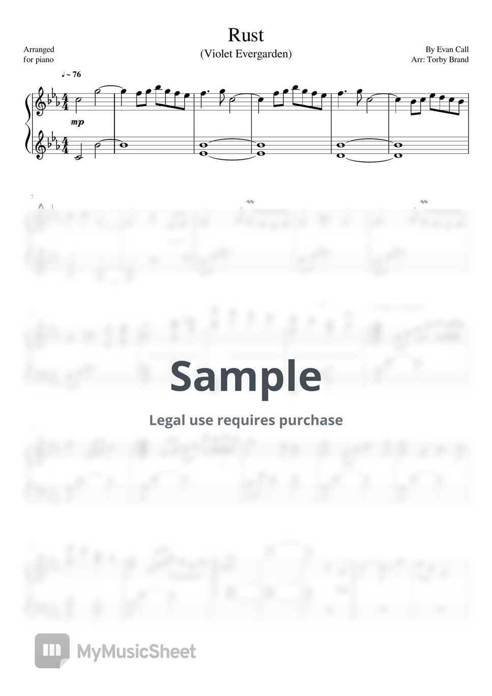 Evan Call - Rust (Violet Evergarden) Sheets by Torby Brand