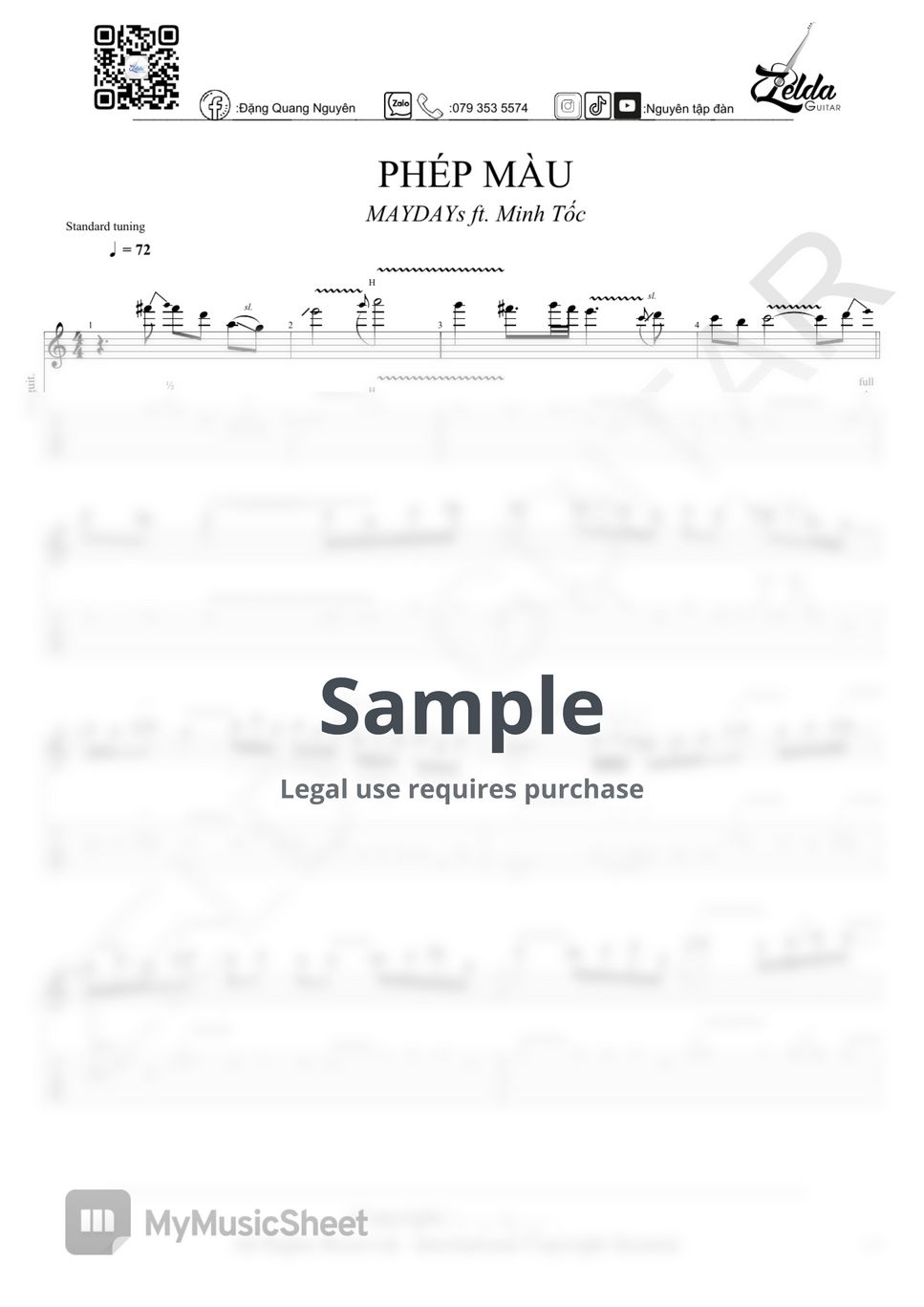 MAYDAYs ft. Minh Tốc - Phép Màu (Minh Tốc Ver.) 악보