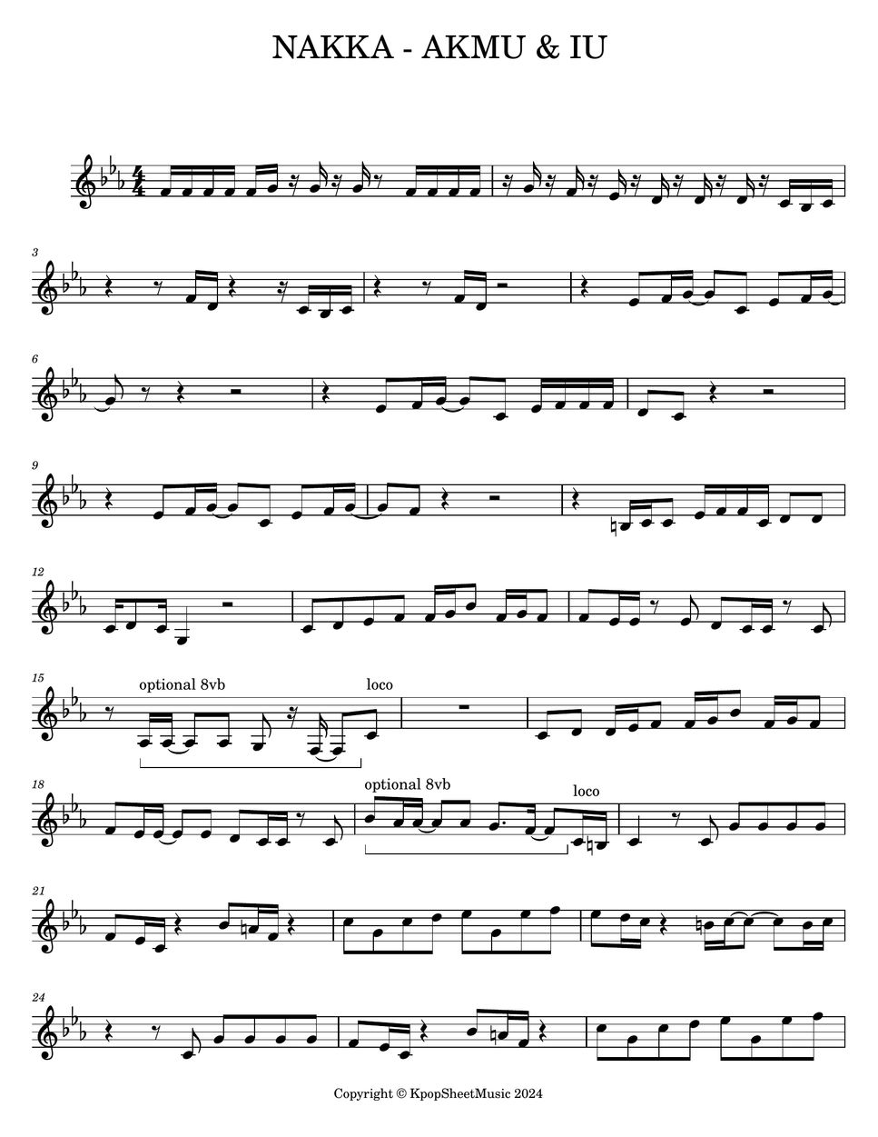 AKMU & IU - NAKKA Sheets by KpopSheetMusic