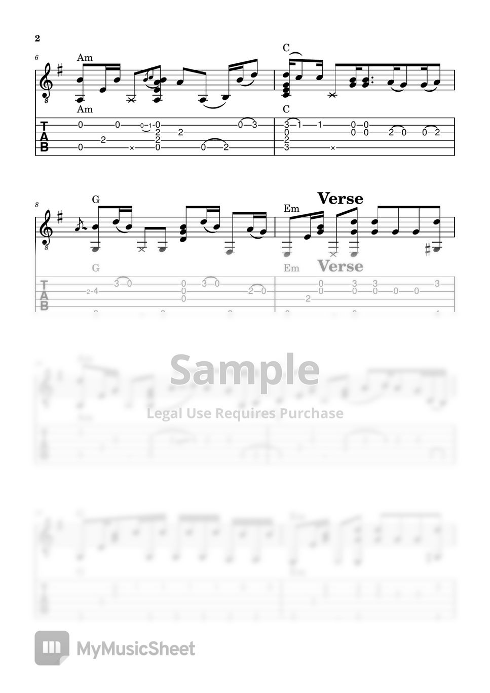 Charlie Puth - Loser Tab + 1staff by Ondřej Kutman