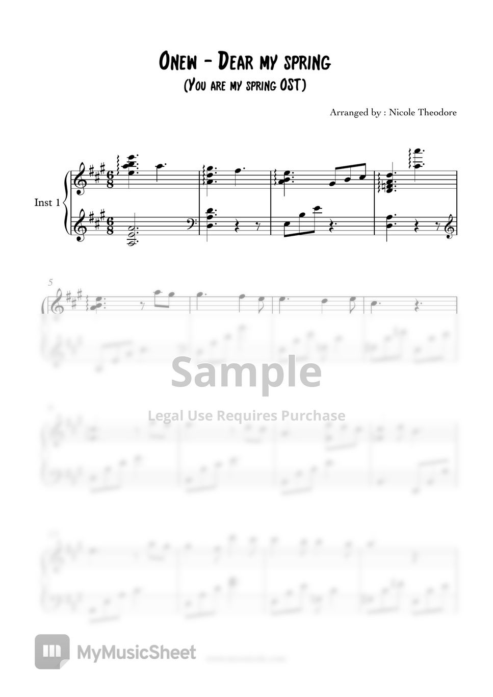 You are my spring OST - Onew - Dear my spring (You are my spring OST ...