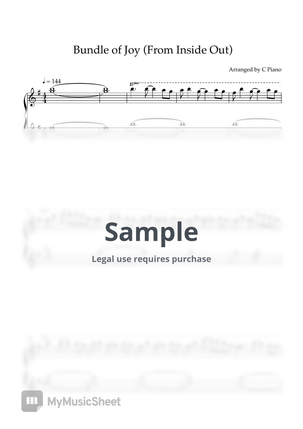 Michael Giachinno - Bundle of Joy (Easy Version) Sheets by C Piano