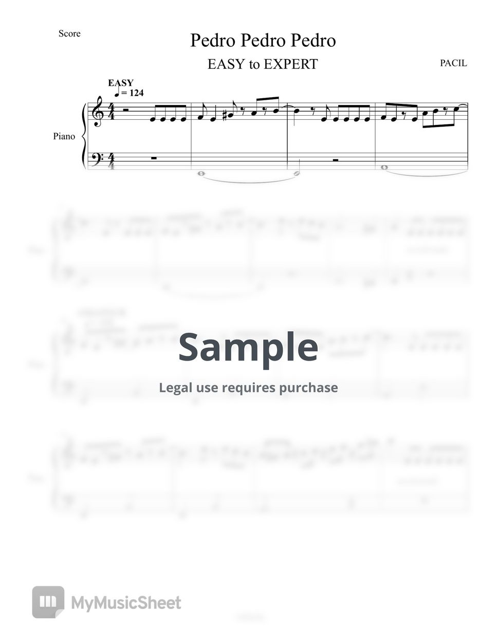 PACIL - Pedro Pedro Pedro 🦝 Sheets by PACIL