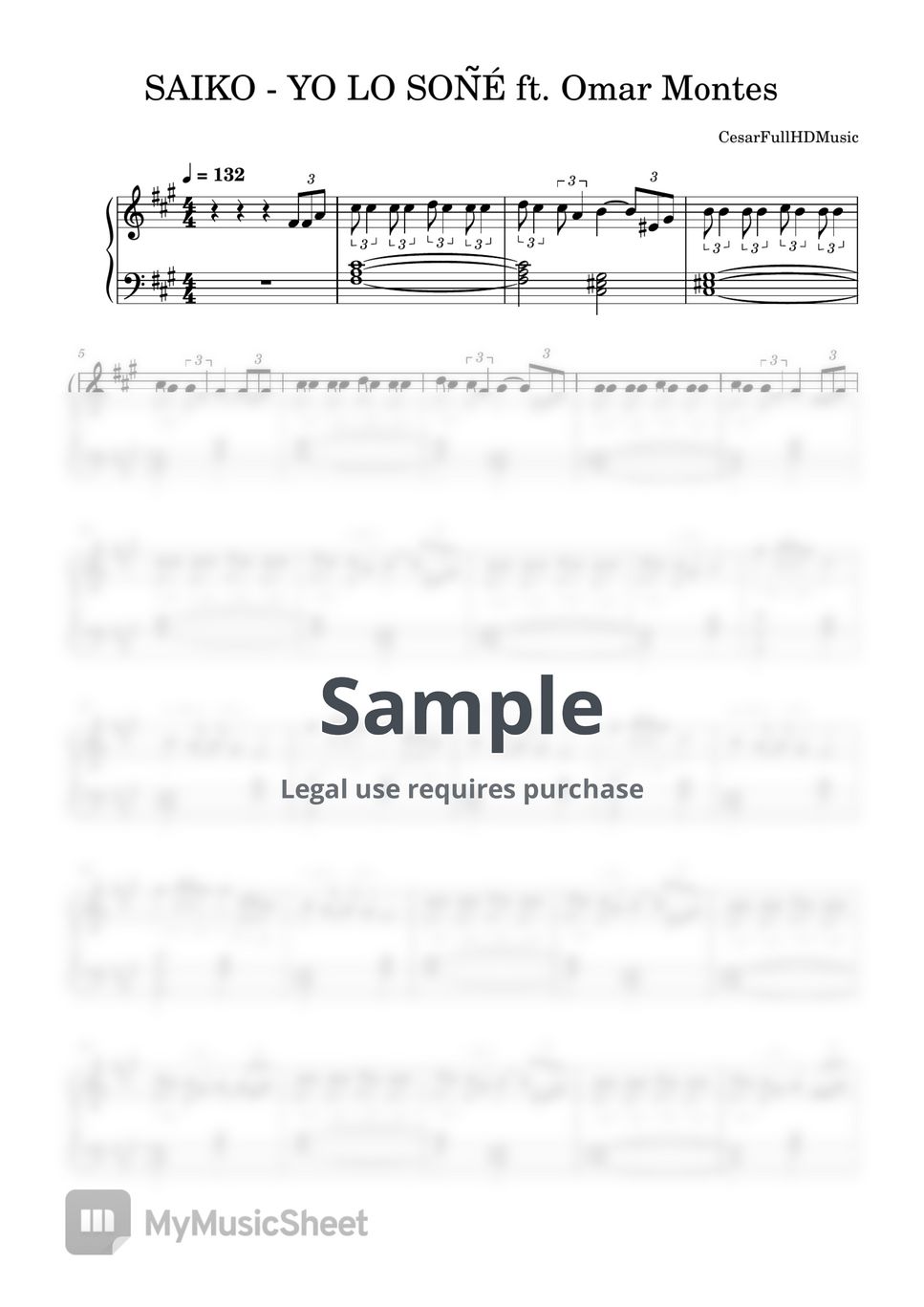 SAIKO ft. Omar Montes - YO LO SOÑÉ Sheet Music