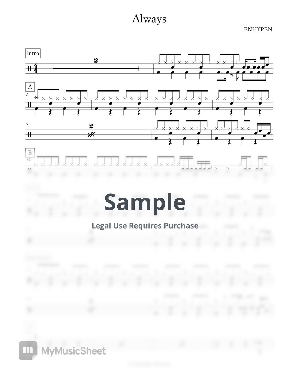 ENHYPEN - Always Sheets by Arkadia Drums