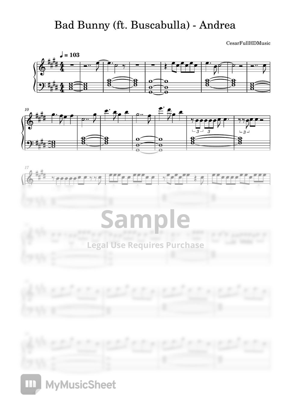 Bad Bunny (ft. Buscabulla) - Andrea Sheets