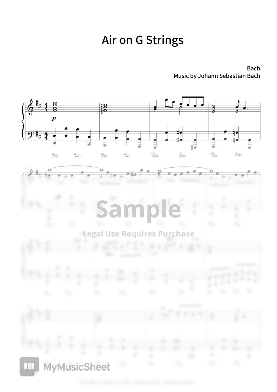 Bach - Air on G String 악보 by CANACANA family