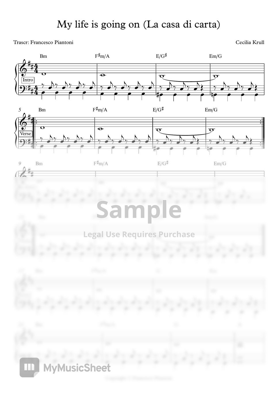 Cecilia Krull - My life is going on (La casa di carta) (spartito ...