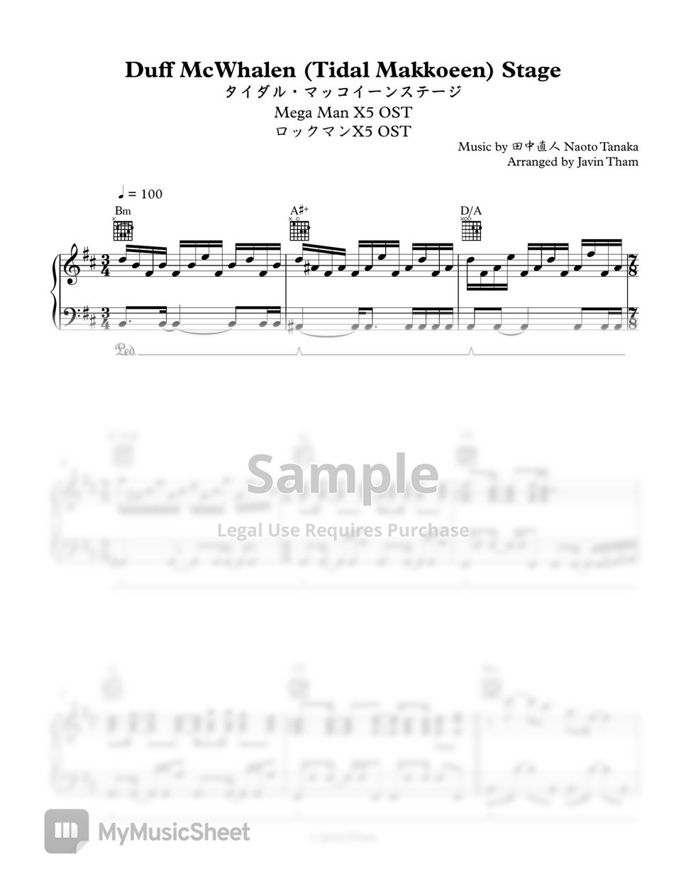 Mega Man X5 - Duff McWhalen Stage (Deep-Sea Submarine) Sheet Music by ...