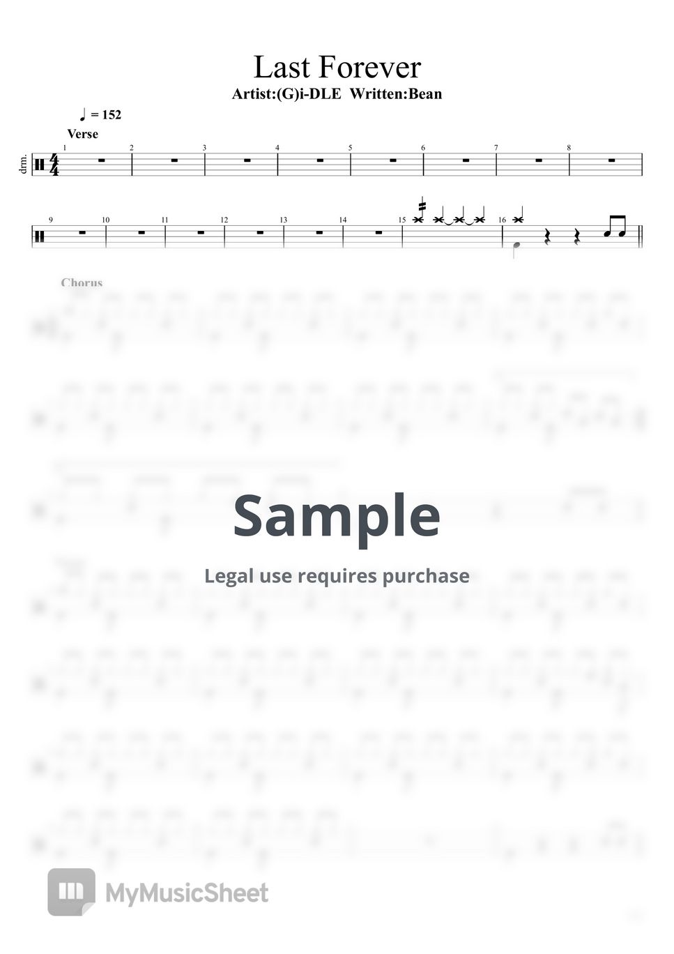 (G)I-DLE - Last Forever Sheets by optimist syu