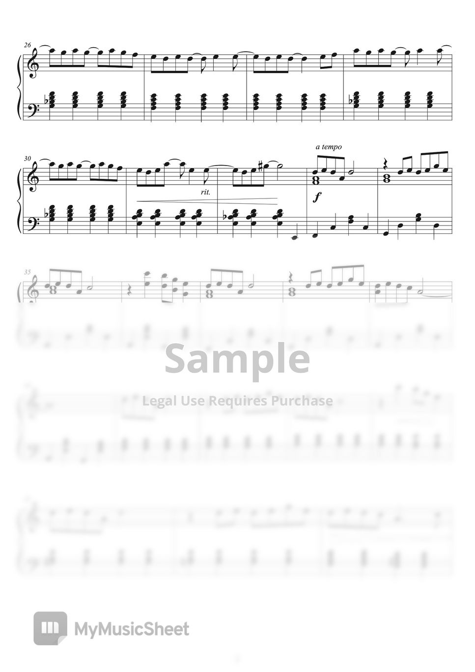 Ryuichi Sakamoto - Merry Christmas Mr.Lawrence Sheet Music by Benny Chaw