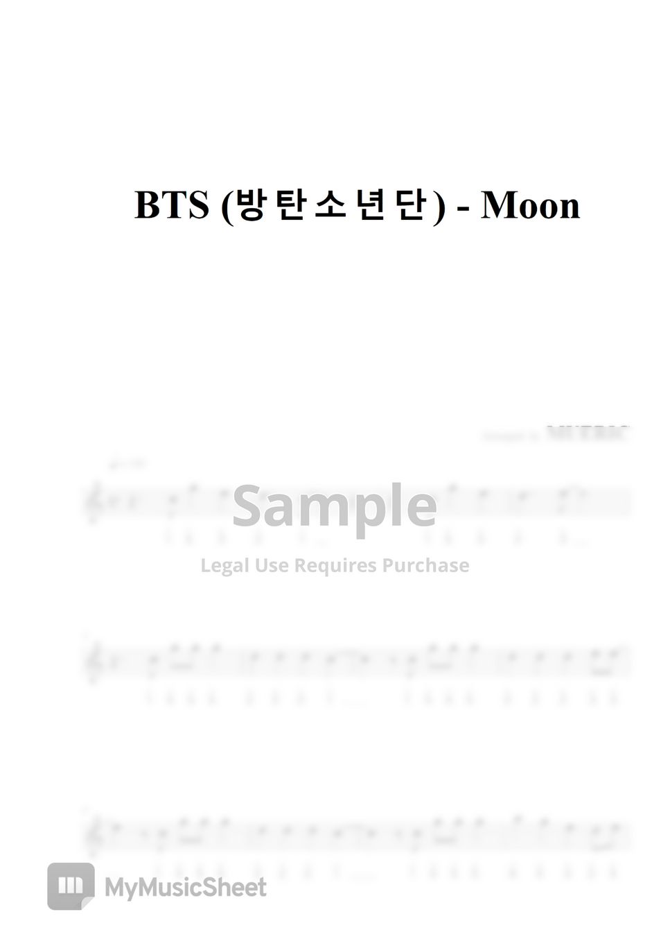BTS - MOON (Kalimba ver.) Sheets by MUERIC