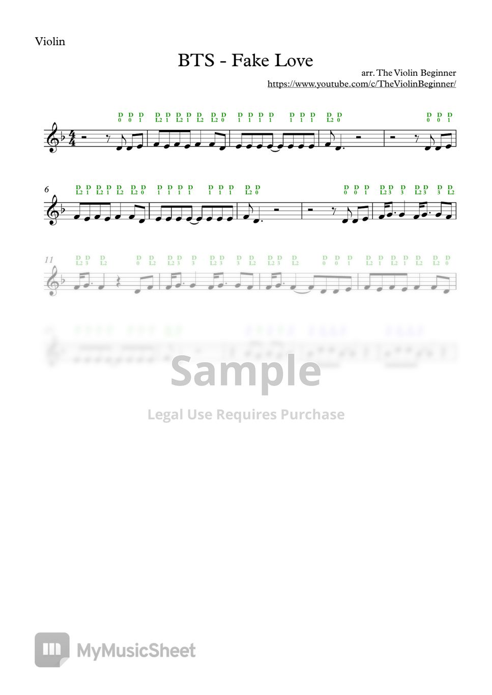 BTS - Fake Love 악보