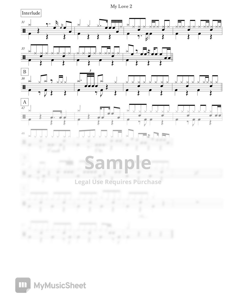 Paul McCartney - My Love Sheet Music by Arkadia Drums
