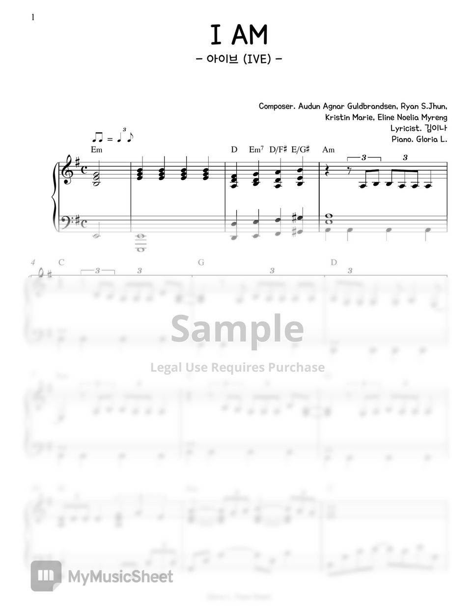 IVE (아이브) - I AM Sheets by Gloria L.