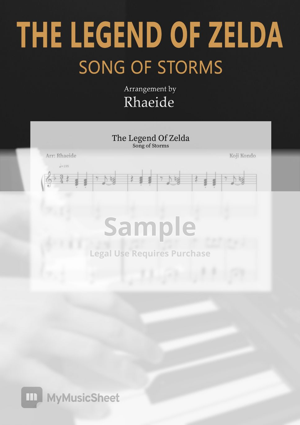 The Legend Of Zelda - Song Of Storms (Koji Kondo) 악보 by Rhaeide