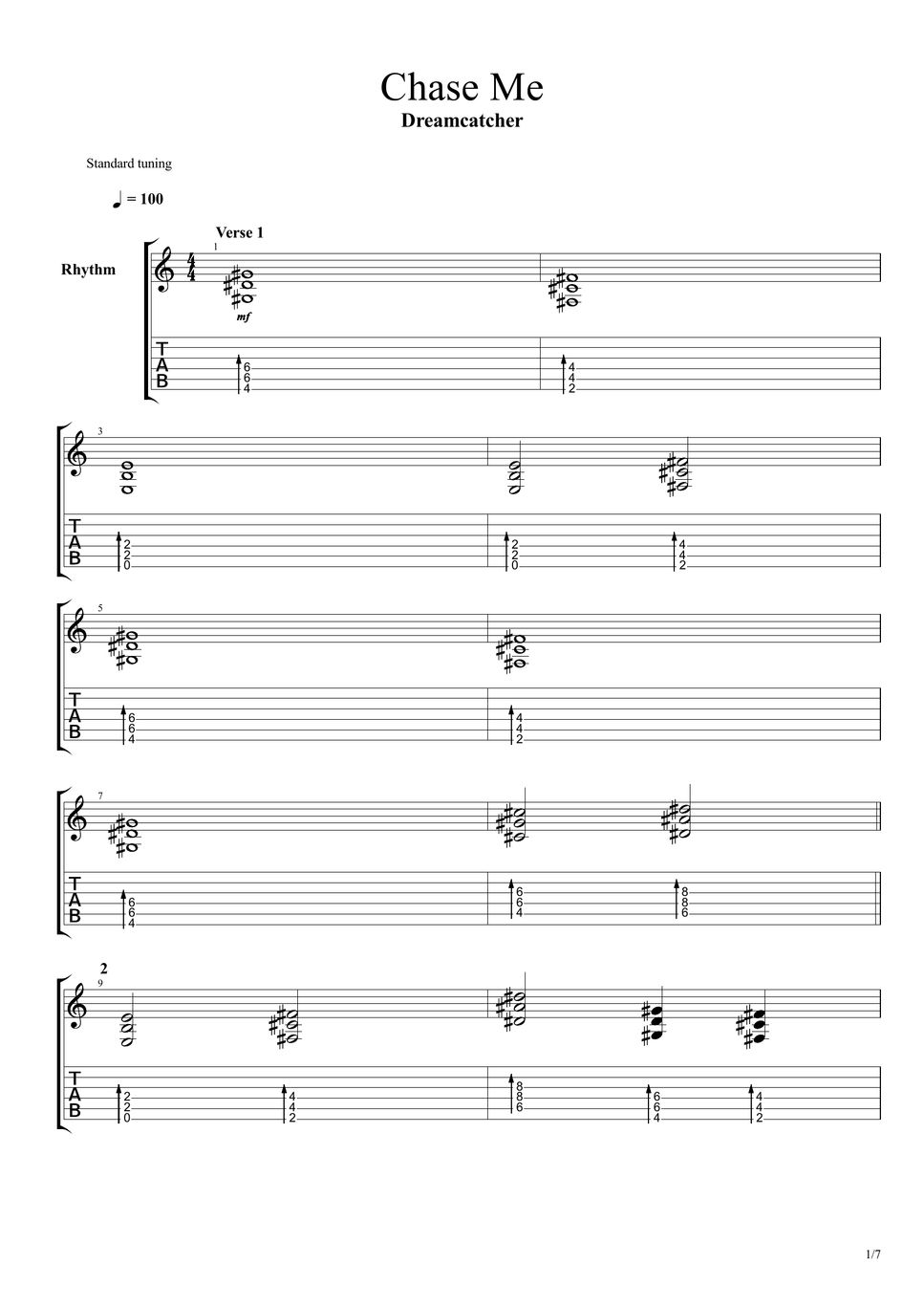 Dreamcatcher - Chase Me Sheet