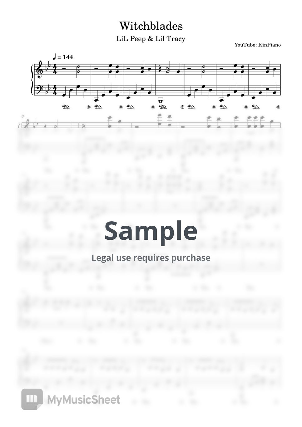 Lil Peep & Lil Tracy - Witchblades แผ่น by KinPiano