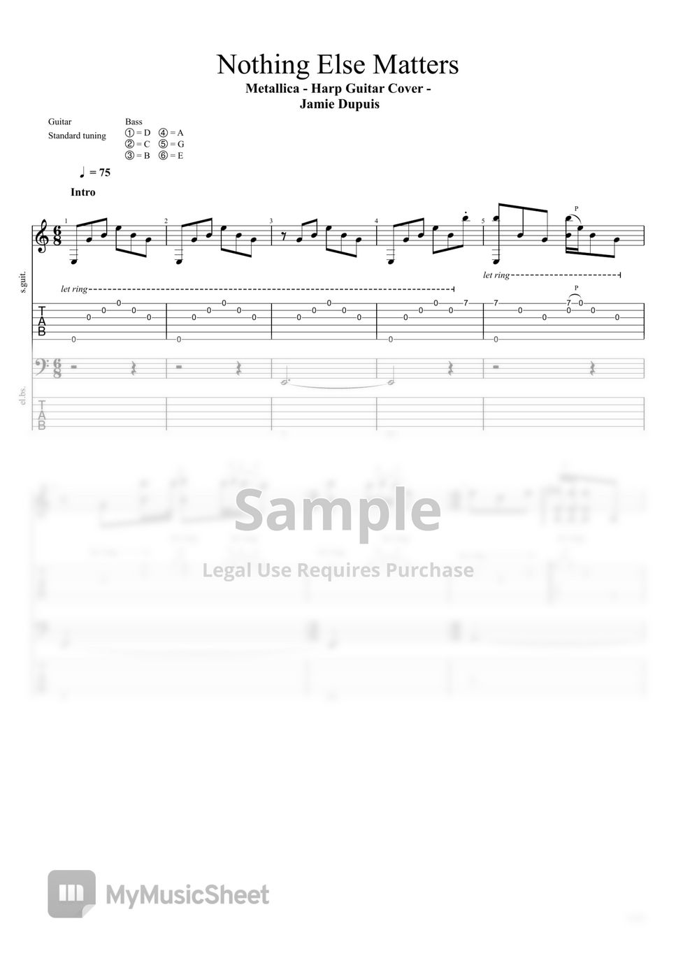 Metallica - Nothing Else Matters Sheets by Ivan