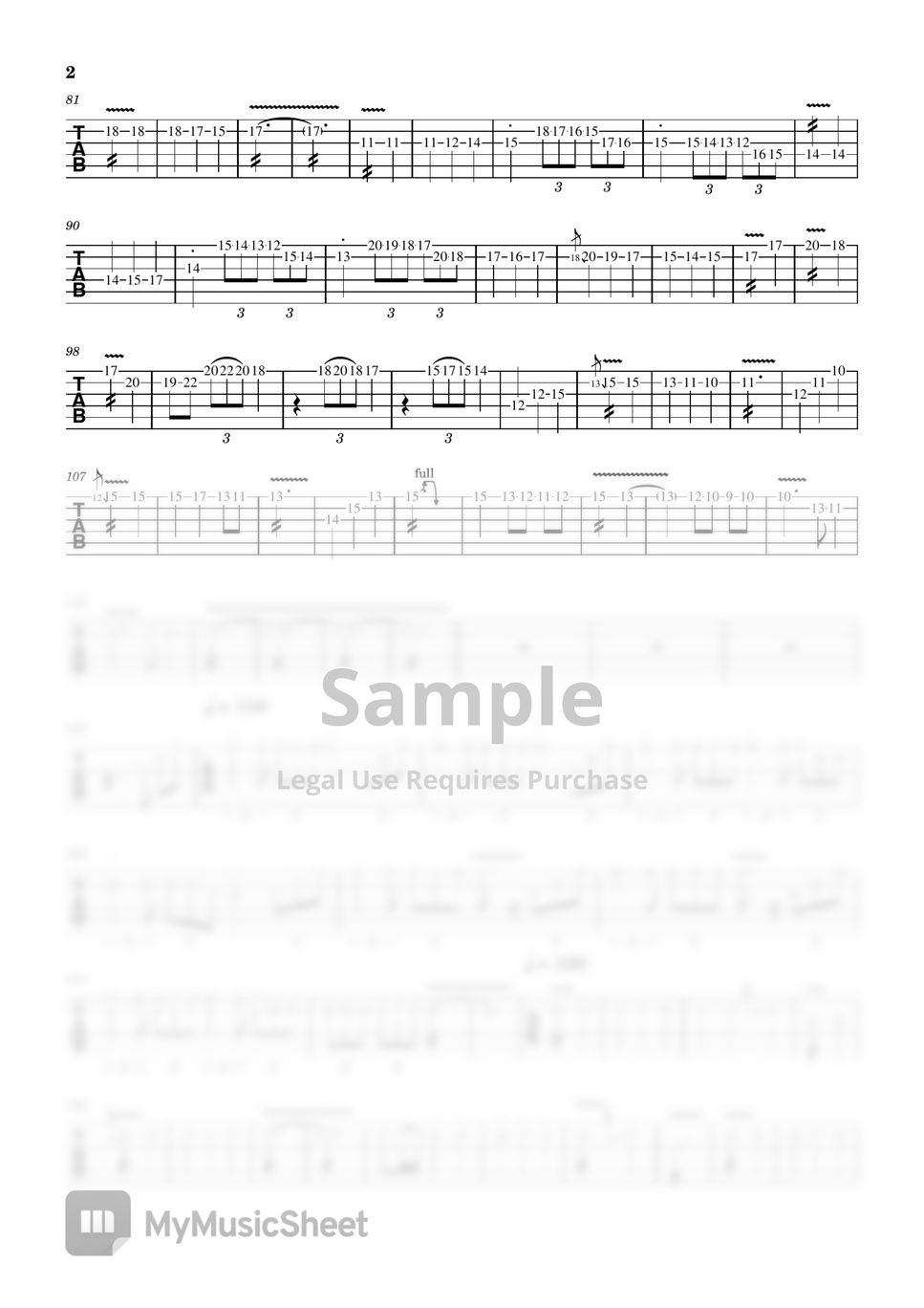 히사이시 조 인생의 회전목마 Metal Ver 메탈ver 기타연주곡 Sheets By 제이바라
