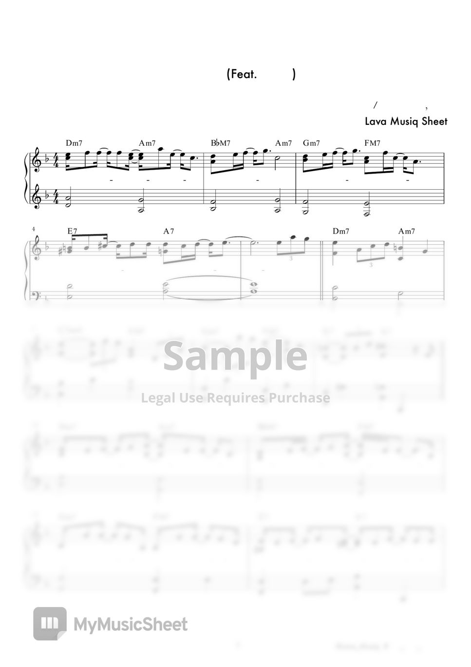 Heize - 비도 오고 그래서(You,Clouds,Rain) (Easy Ver.) 악보 by Lava