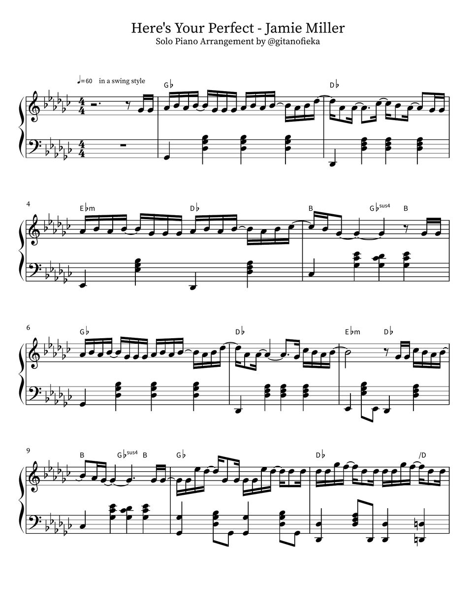 Jamie Miller - Here's Your Perfect Sheets