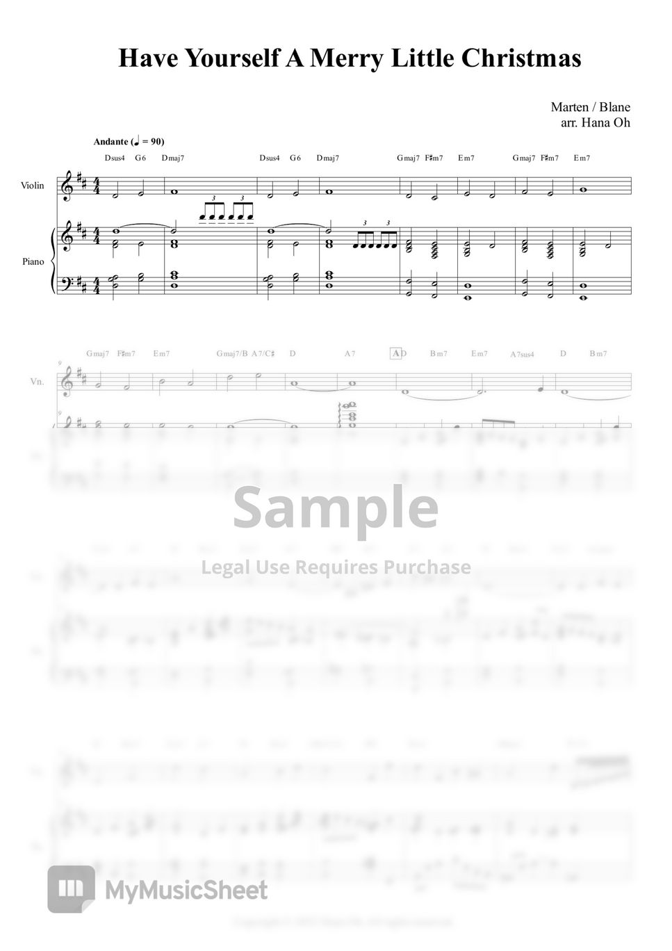 Frank Sinatra - Have Yourself A Merry Little Christmas Sheets by Studio Bell