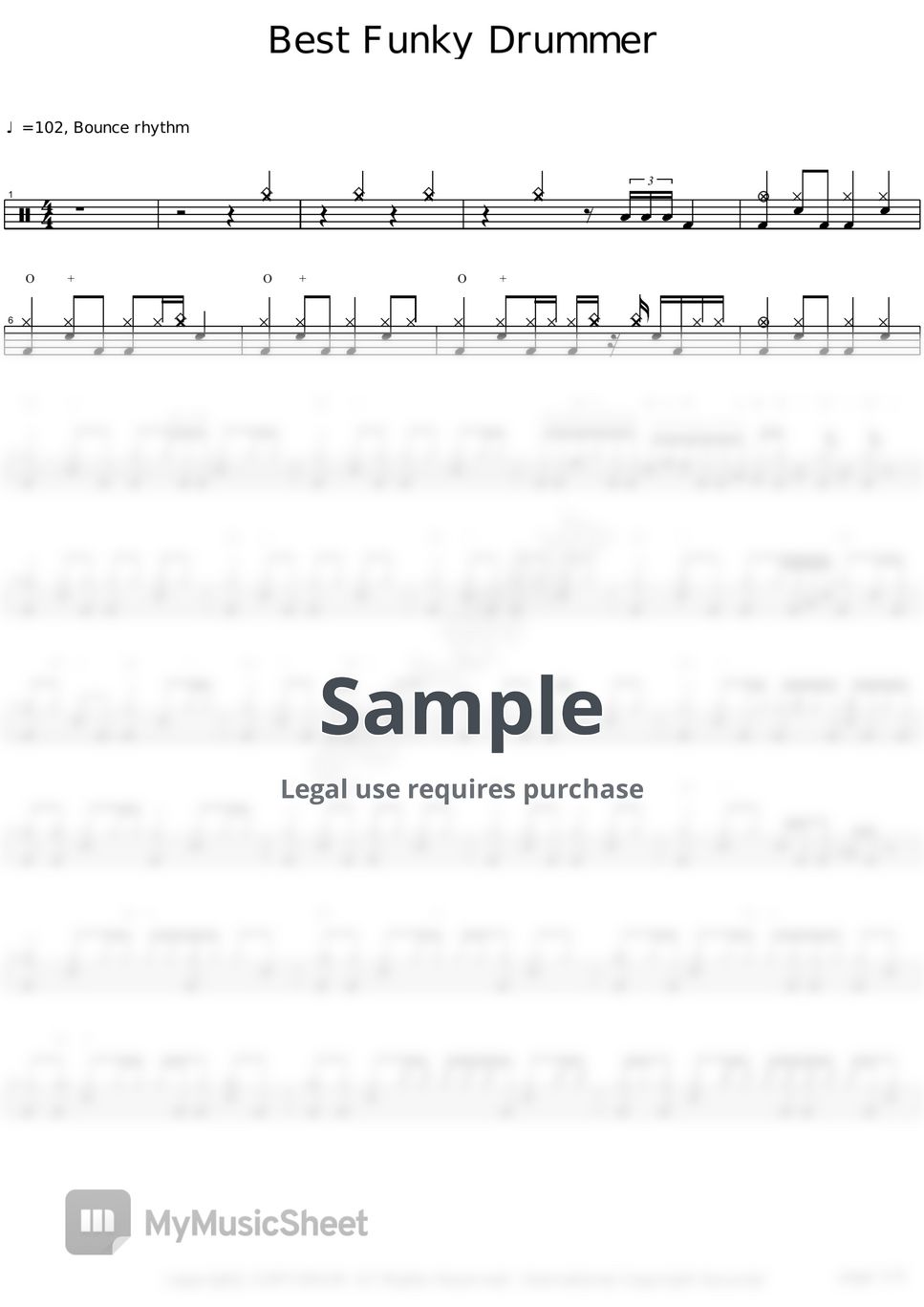 Damien Schmitt - Best Funky Drummer Sheets by COPYDRUM