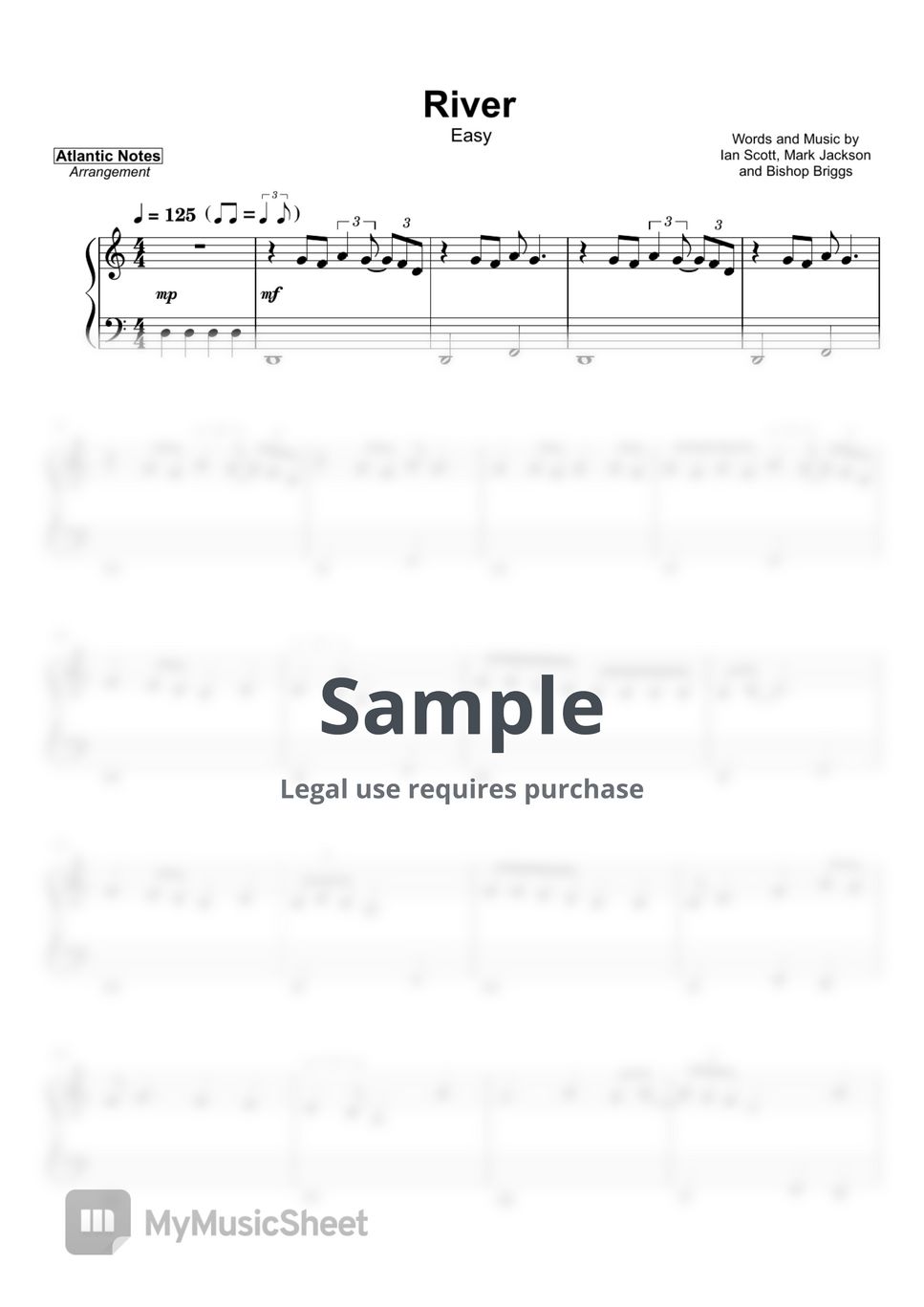 Bishop Briggs - River 악보 by Atlantic Notes