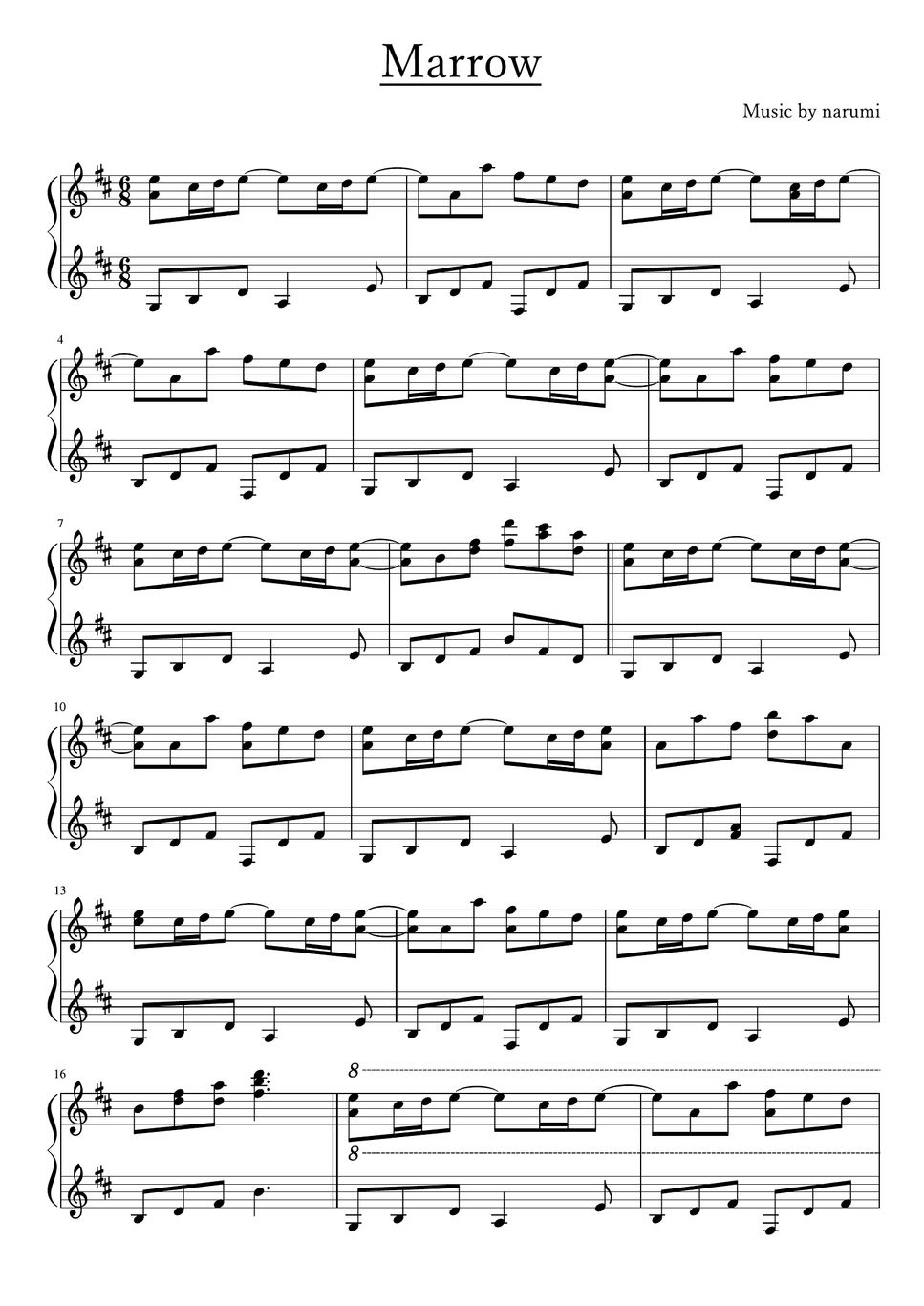 narumi - Marrow Sheet