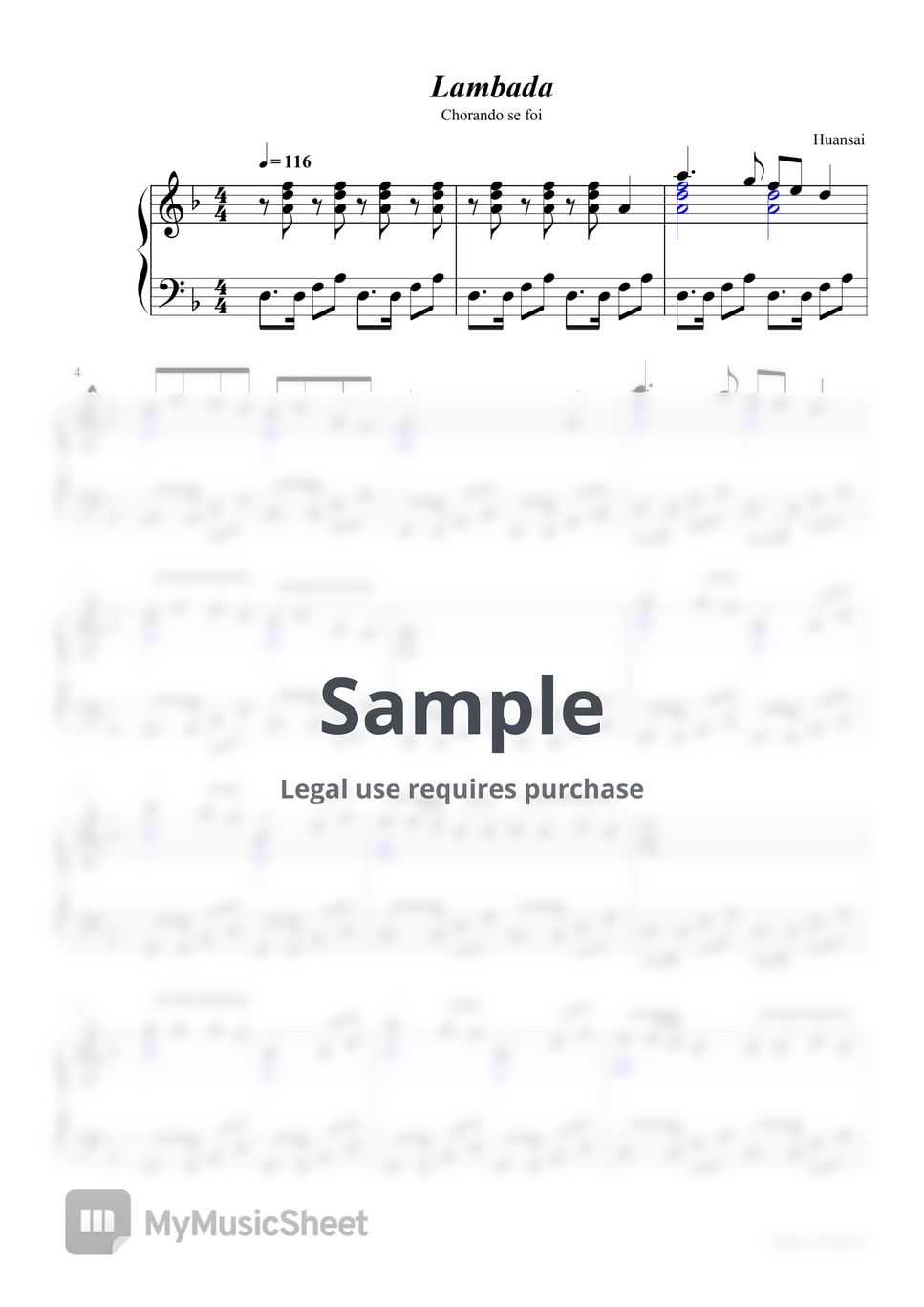 Kaoma - Lambada (Kaoma) Sheets by dogemusic