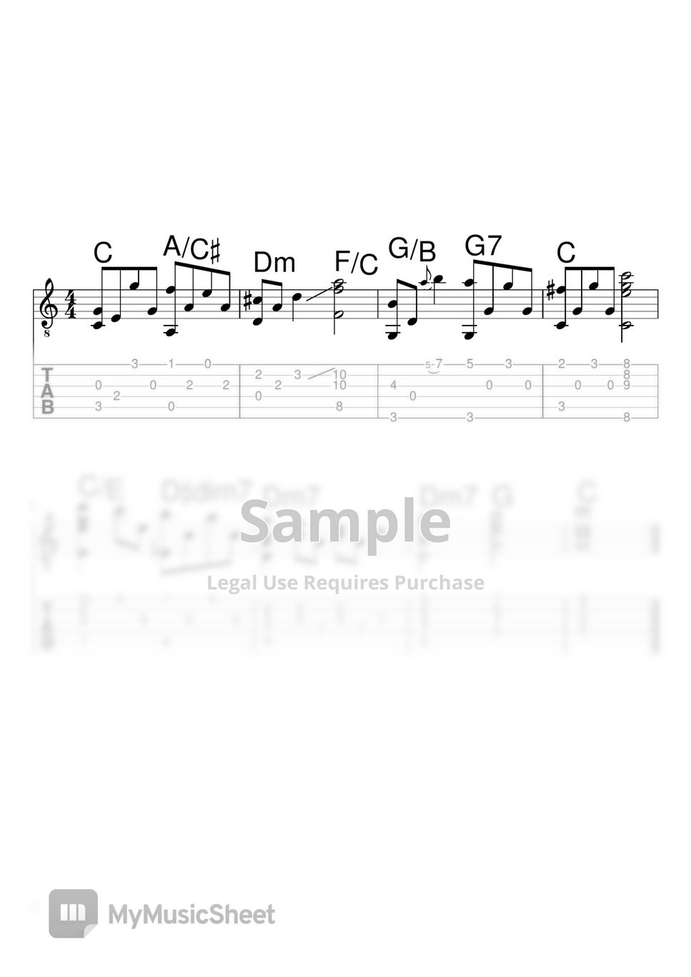 Walt Disney - Walt Disney INTRO (Guitar Solo) Tab + 1staff by Park ChaNyle