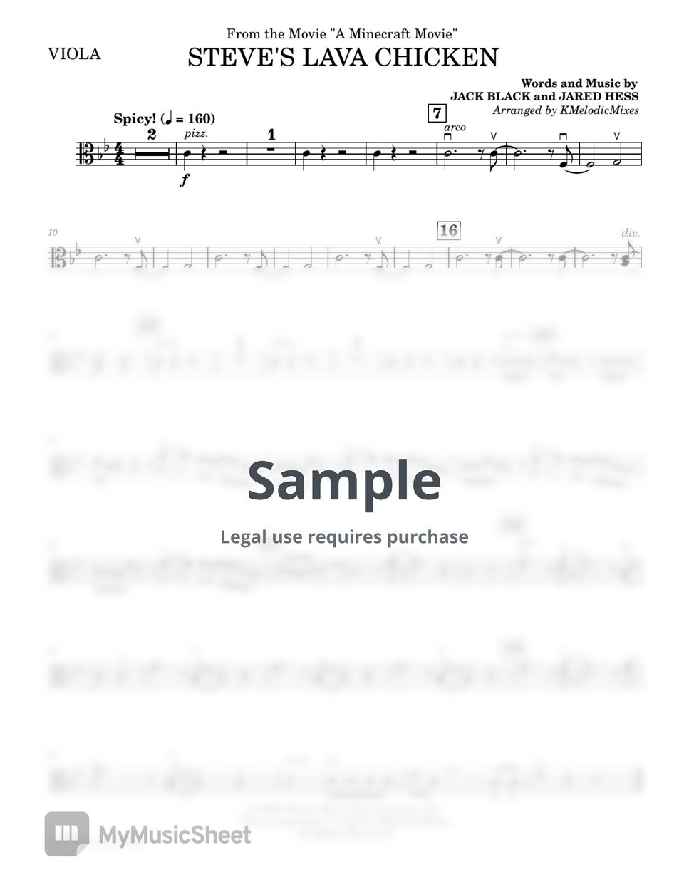 Jack Black and Jared Hess - Steve's Lava Chicken (String Orchestra ...