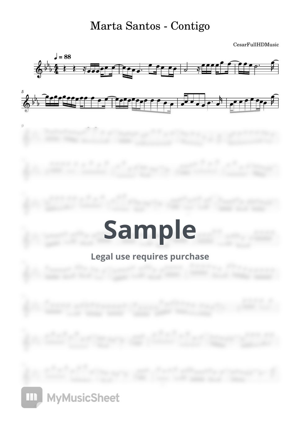 Marta Santos - Contigo Sheets