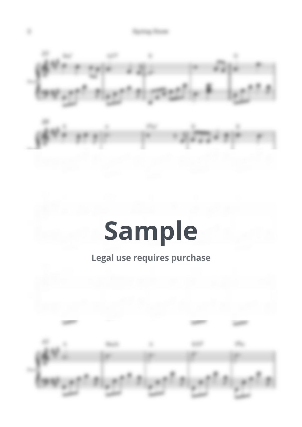 10CM - Spring Snow (Piano Cover) 曲谱 by Aga Pratama Alamsyah