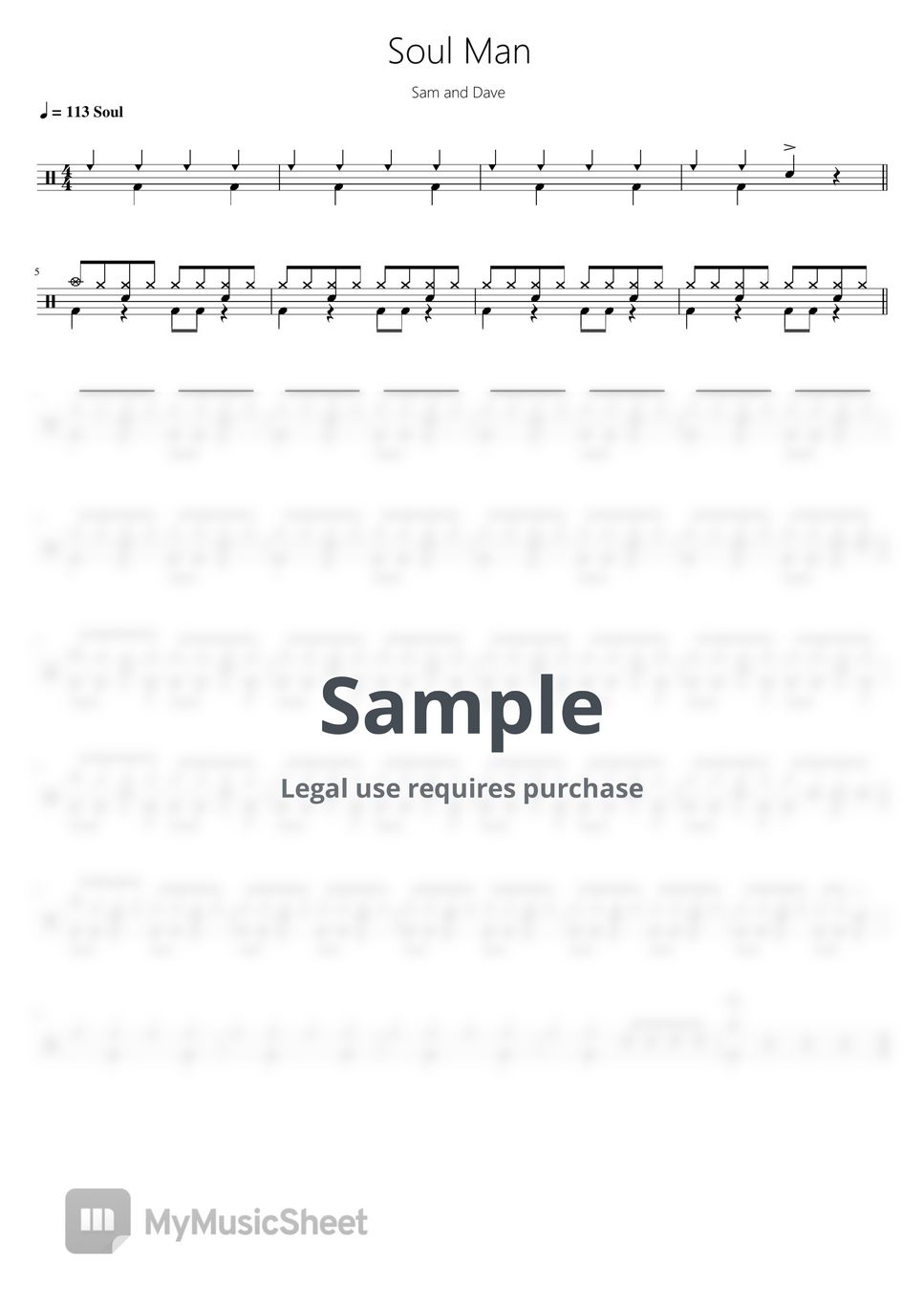 Sam and Dave - Soul Man【Rock school Lv1】 Sheets by 看哦爱随风
