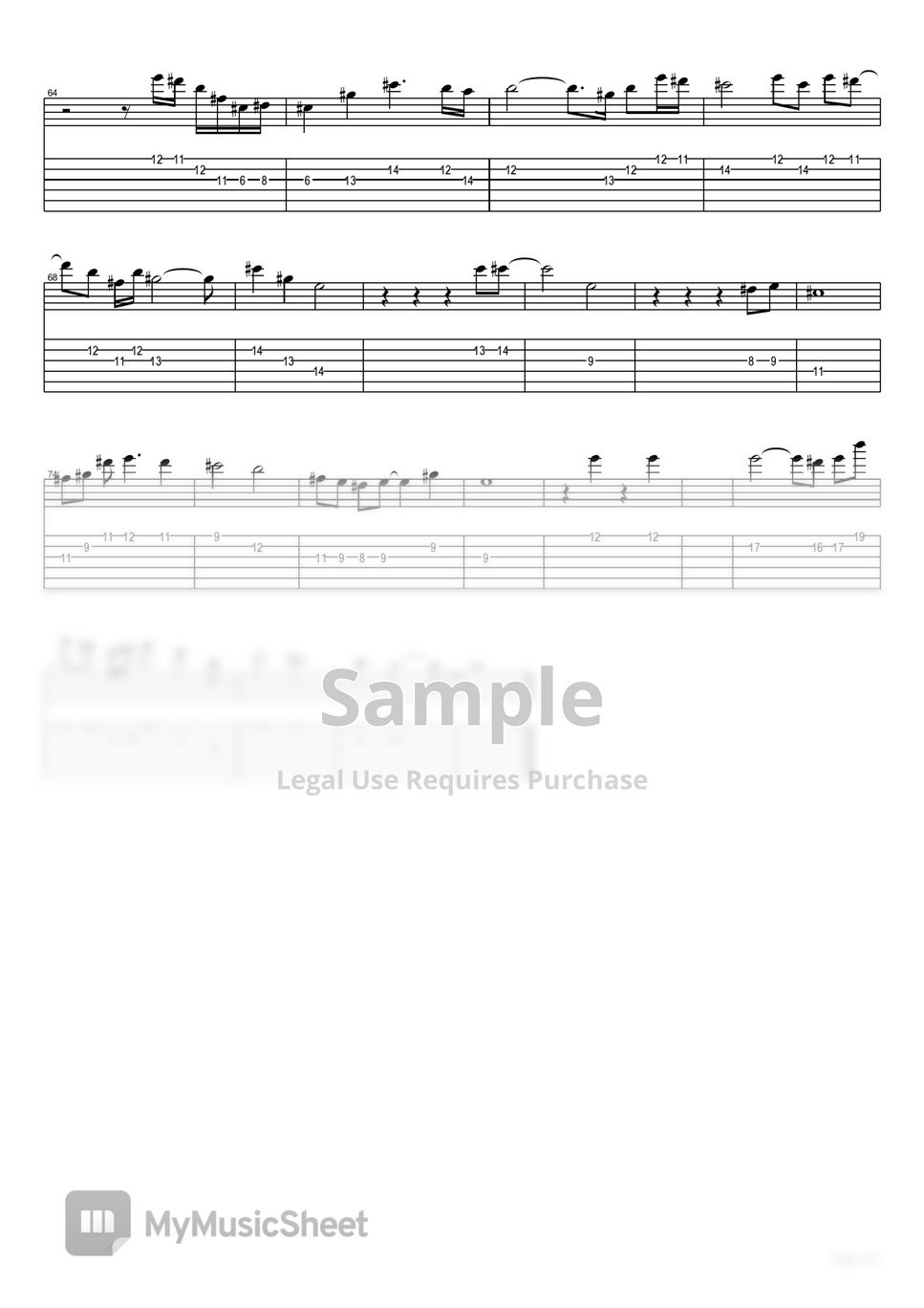 LiSA - 炎 鬼滅の刃 劇場版 guitar cover Tab + 1staff by eric lo