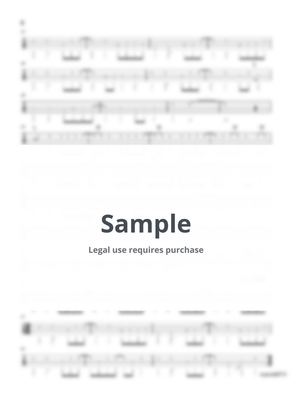 The Beatles - Paperback Writer (『ベースTAB譜』4弦ベース対応) 악보 by 箱譜屋