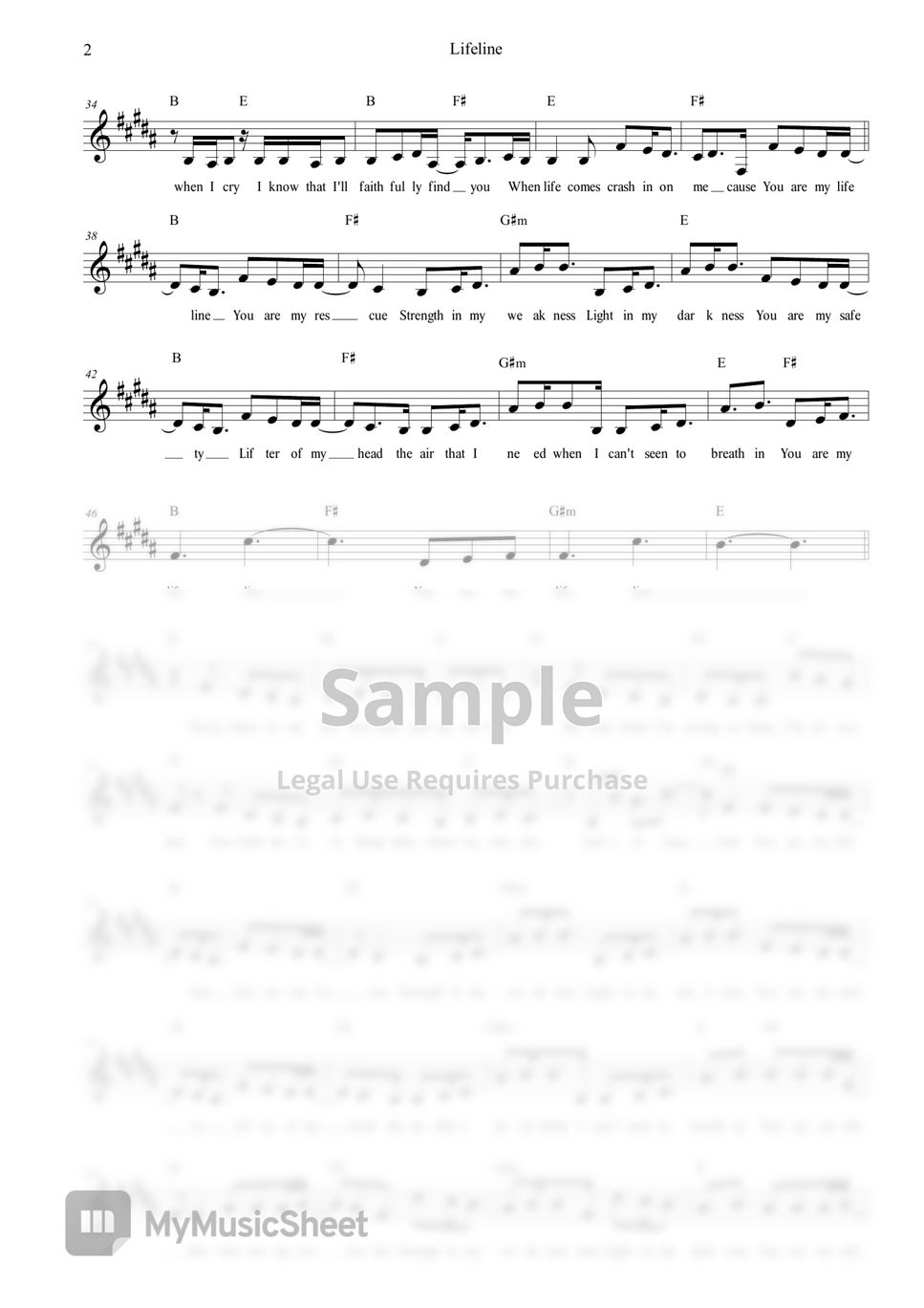 Mandisa - Lifeline Sheets by TaeHyun Taylor Lee