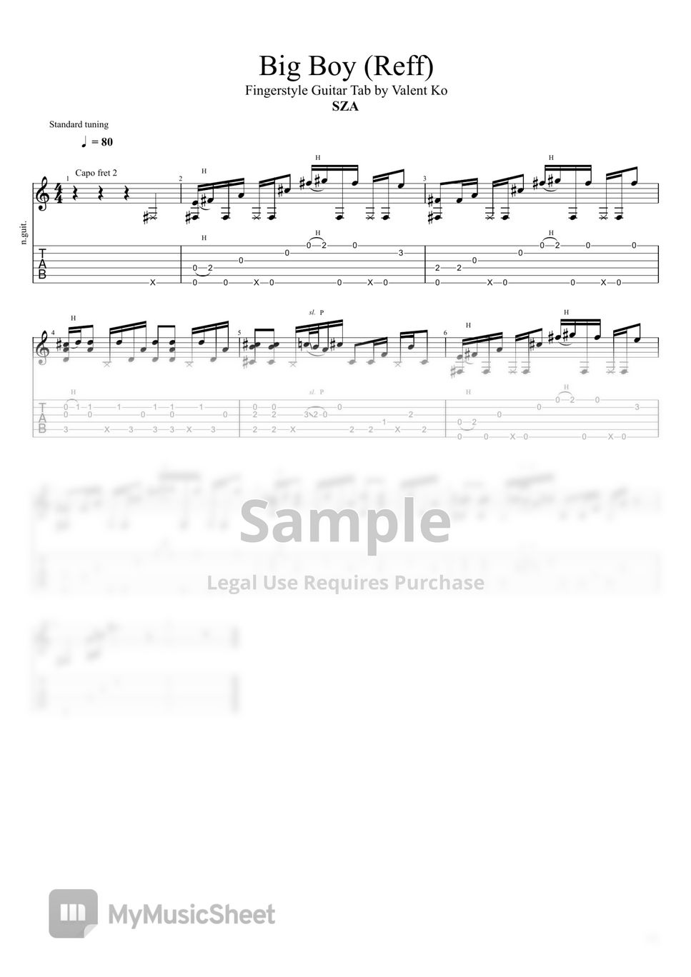 SZA - Big Boy Sheet by Valent Ko