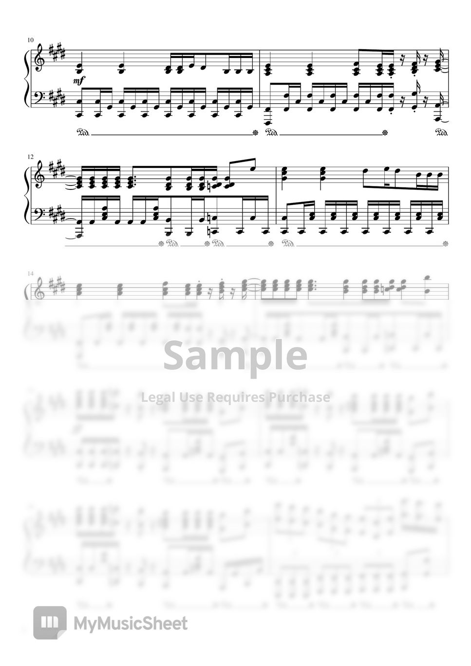 Kankaku Piero - Black Clover OP 1 - "Haruka Mirai" Sheet by Fonzi M