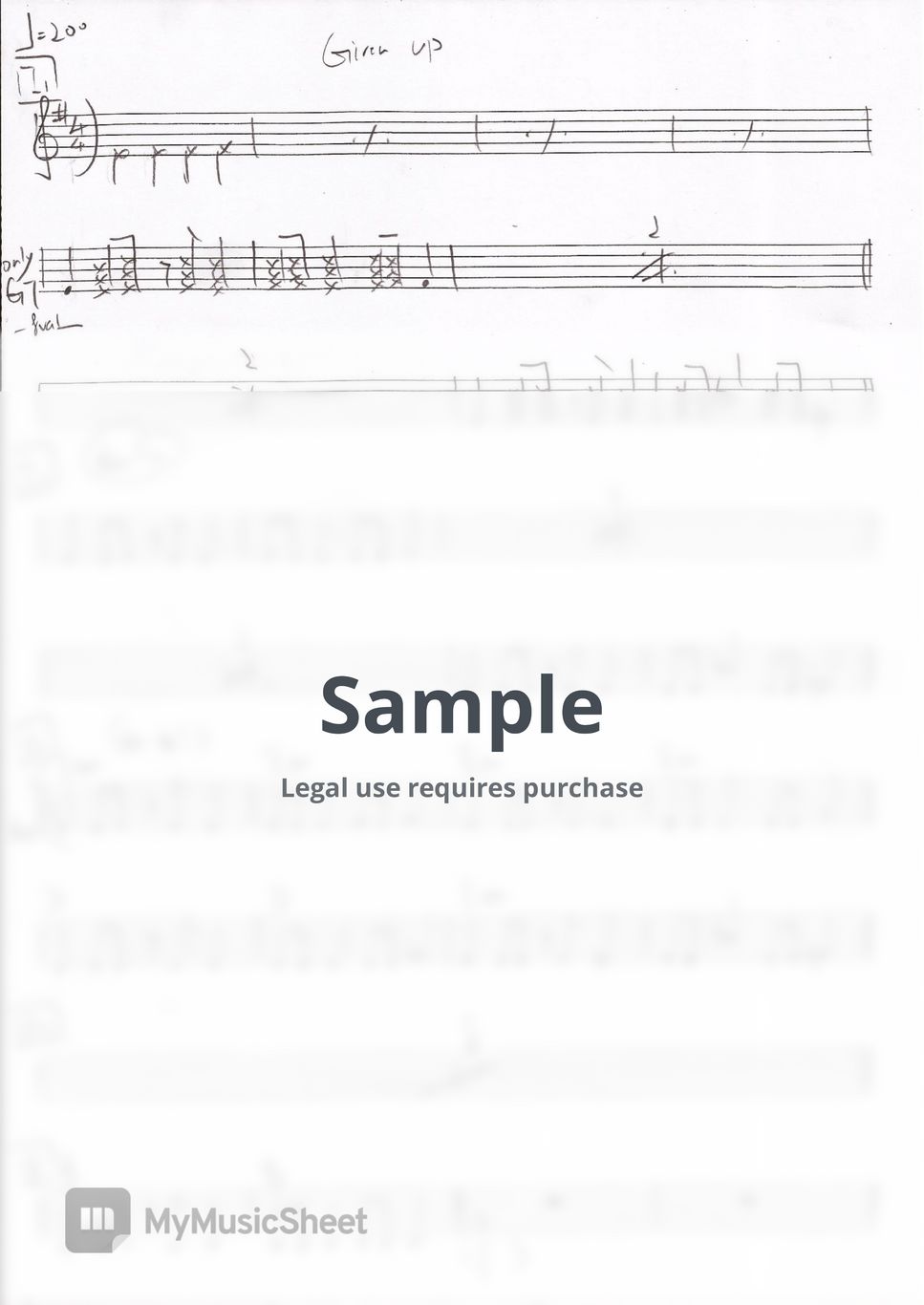 Linkin Park - Given Up Tab + 단선 악보 by edward8561