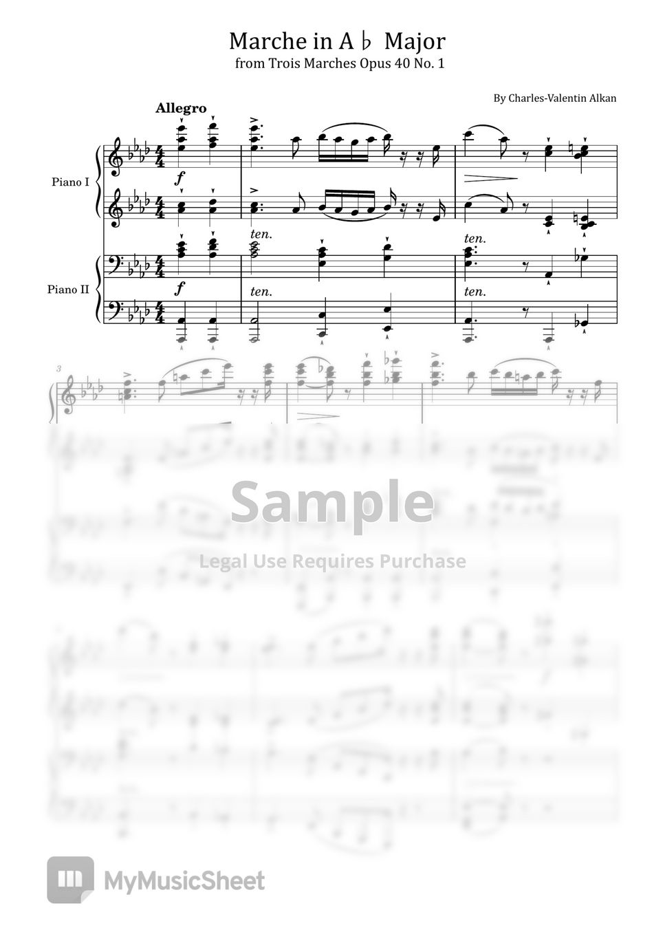 Charles-Valentin Alkan - Marche Op.40 No. 1 in A♭ Major (Alkan - for ...