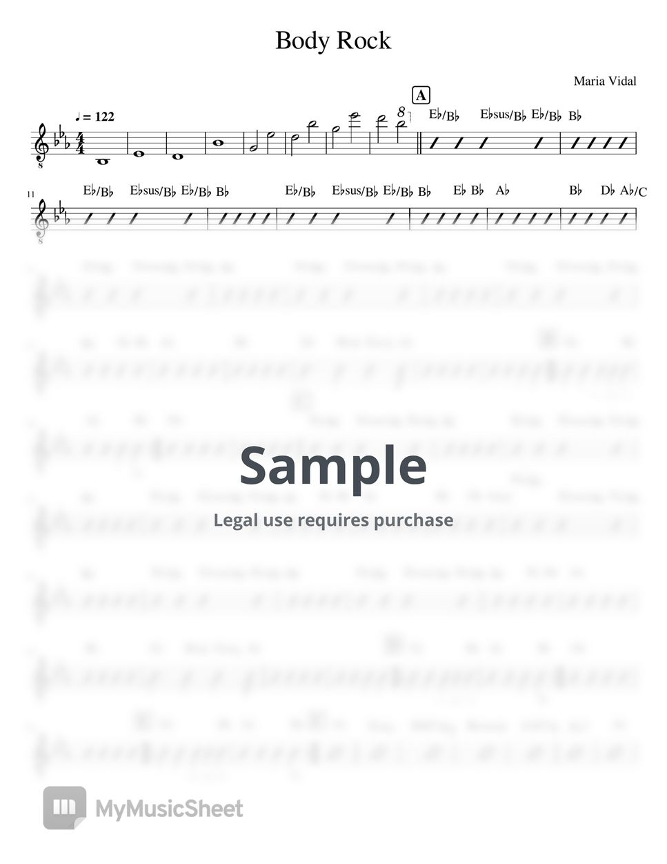 Maria Vidal - Body Rock Sheets by JP Aguiluz