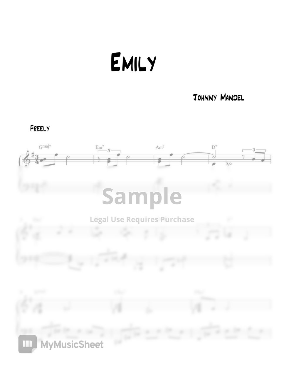 Johnny Mandel - Emily Sheets by MIWHA