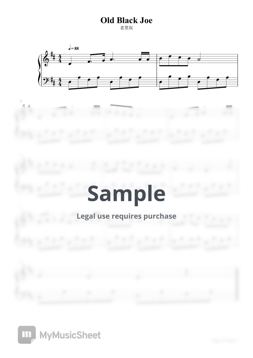 Stephen Foster - Old Black Joe (Stephen Foster) Sheets by dogemusic