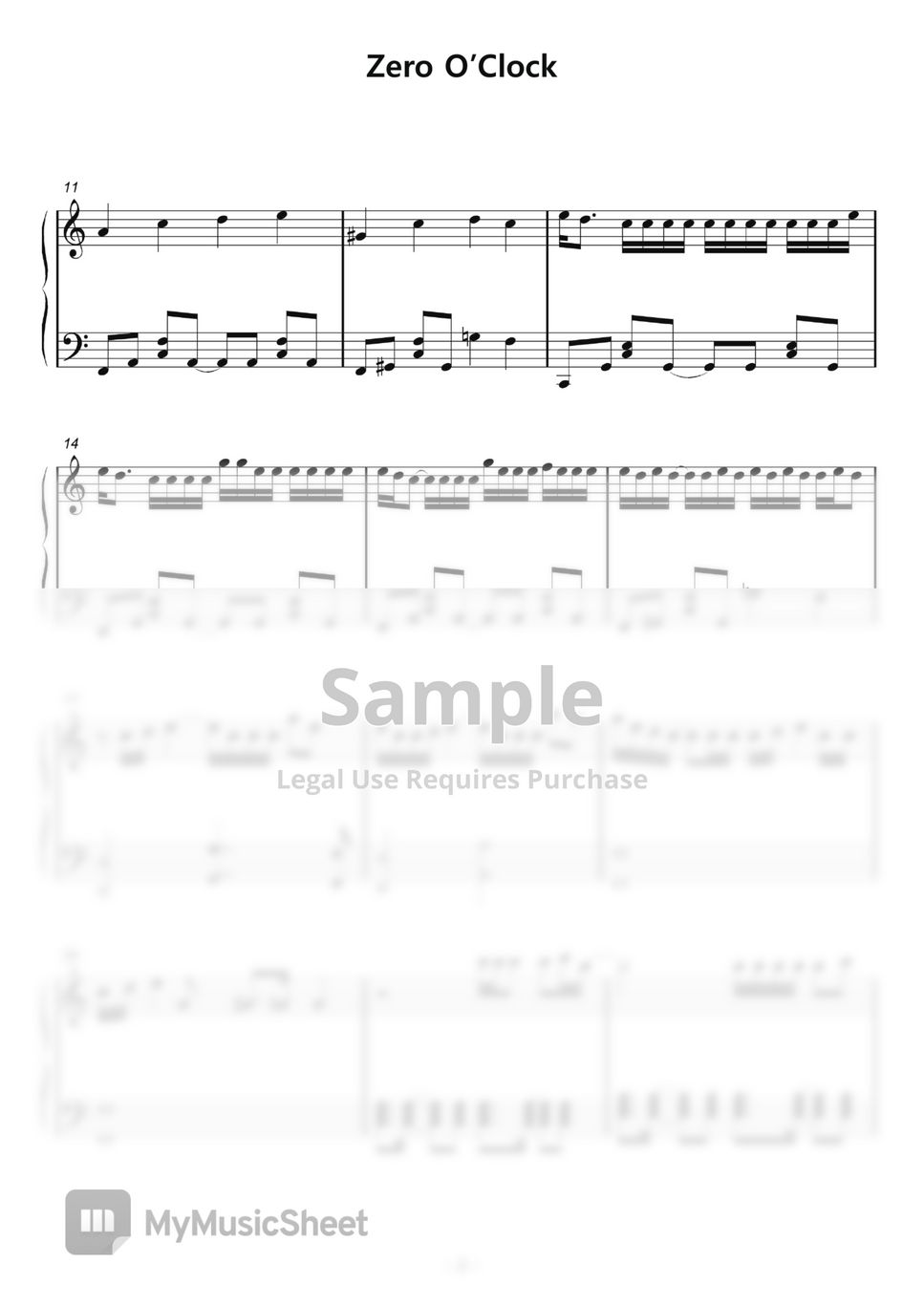 BTS - 00:00 (Zero O'Clock) Sheet Music by samsunny