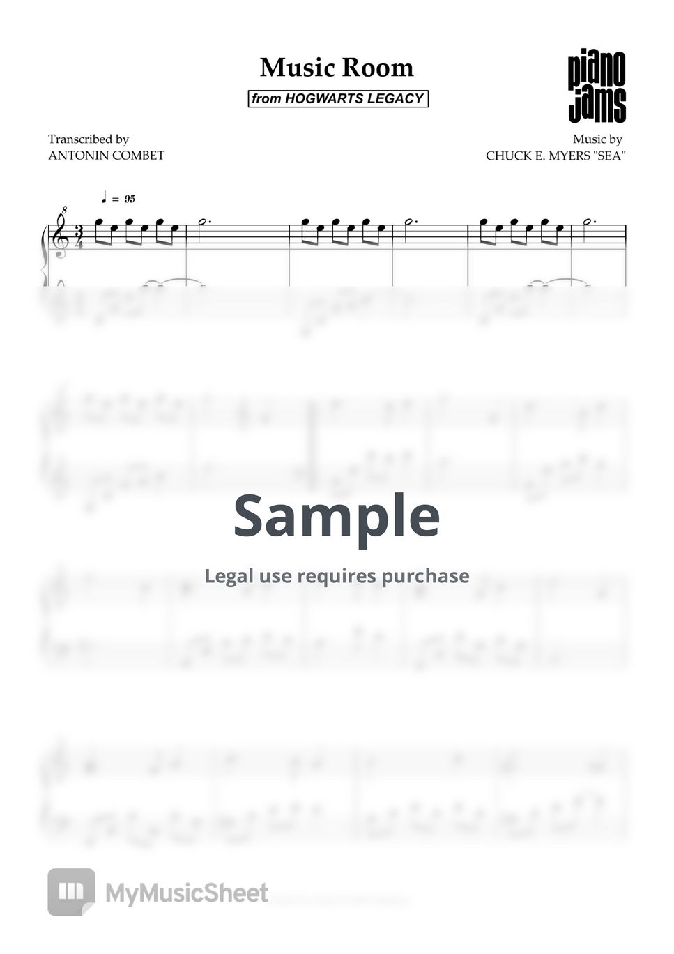 CHUCK E. MYERS "SEA" - Music Room (Hogwart's Legacy) Sheets by PianoJams