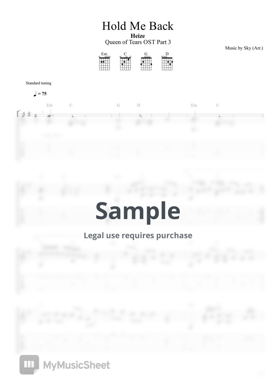 Heize - Hold Me Back (멈춰줘) (Queen of Tears OST Part 3) نقر + طبقة واحدة ...